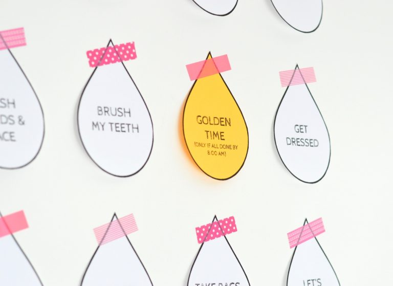 DIY kids morning routine chart