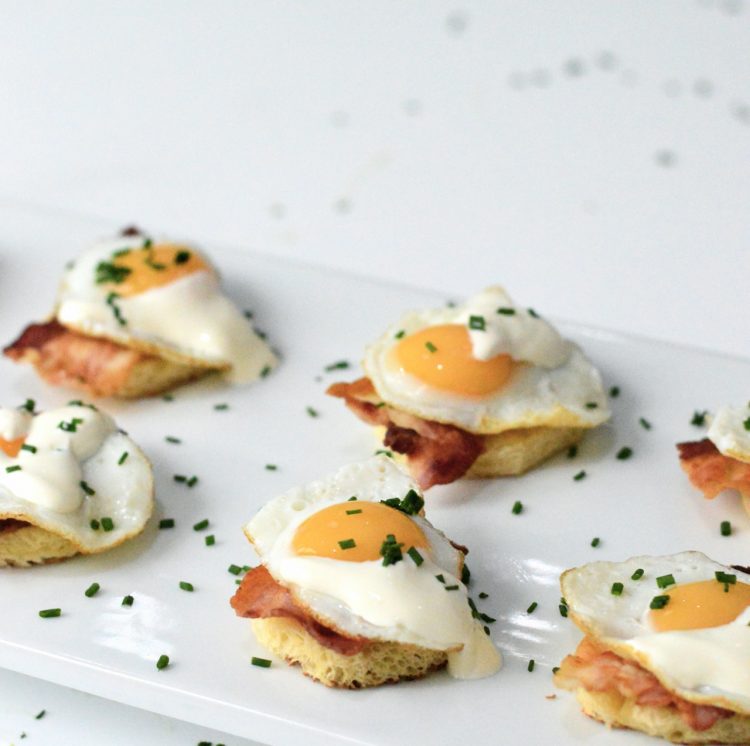 Ebabee eats party food: Mini eggs benedict