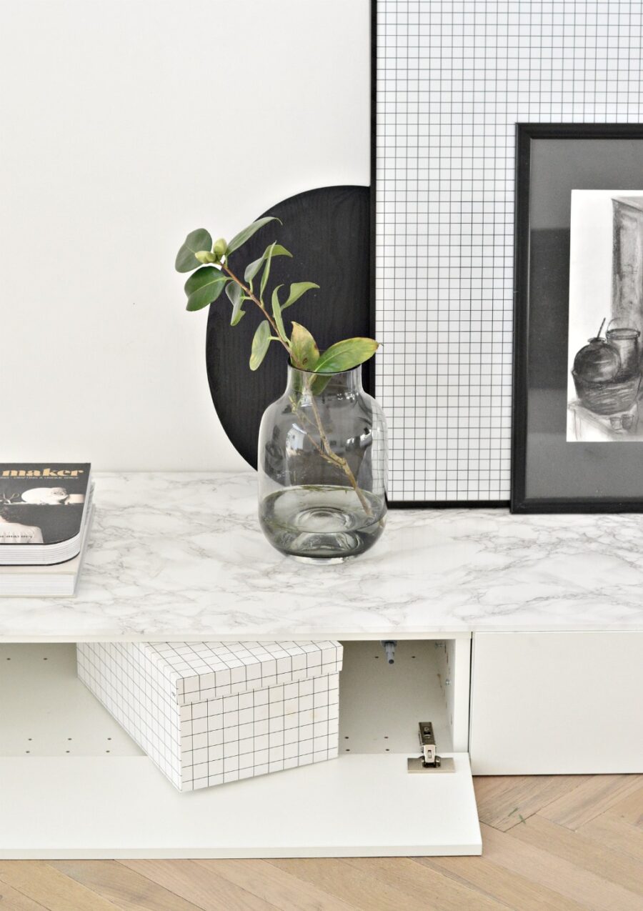 Ikea cabinet hack: Minimal living room TV & storage unit - DIY home ...