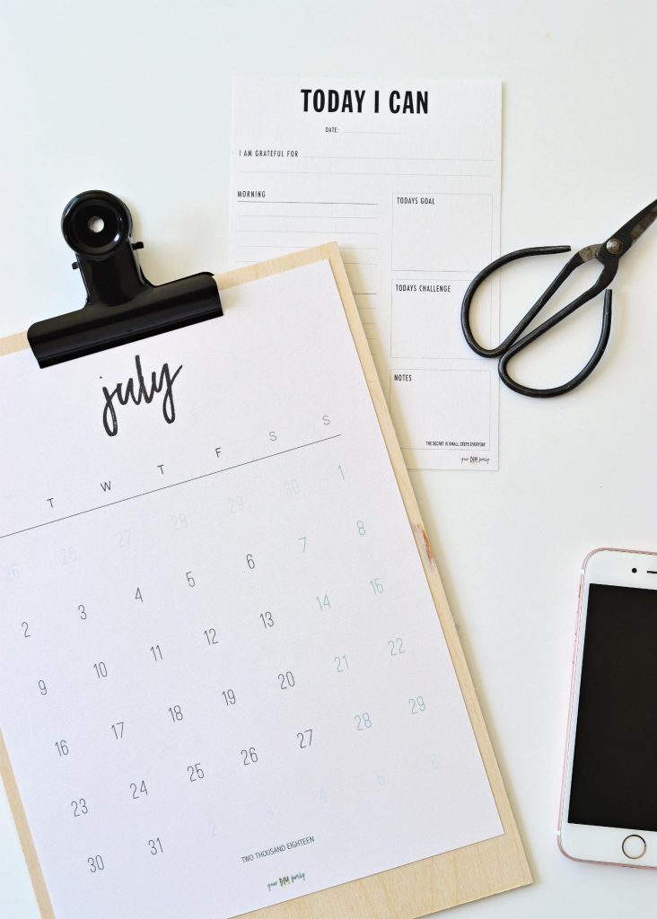 Free Printable July 2018 Calendar - DIY home decor - Your DIY Family