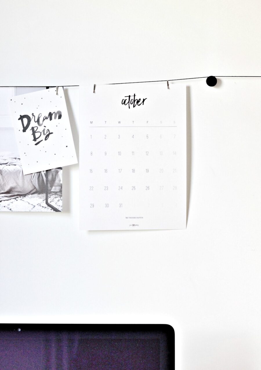 Free printable October 2018 calendar - DIY home decor - Your DIY Family