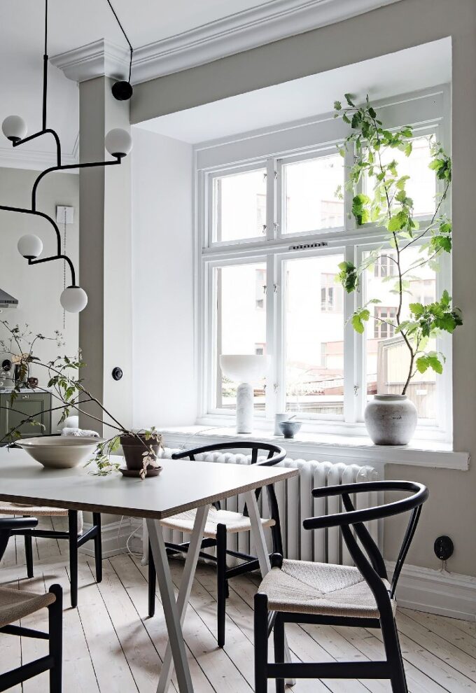 home tour | stylish Scandinavian apartment with an olive green kitchen ...